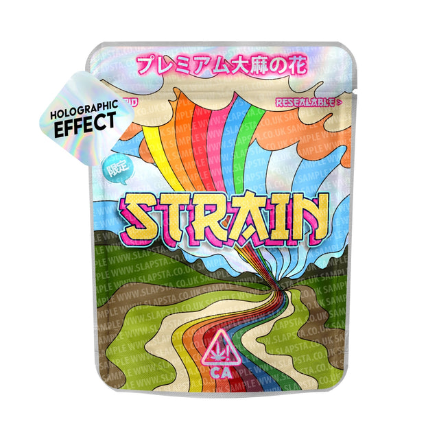 Editable Strain Bag Holographic Prism Mylar Bags | SLAPSTA