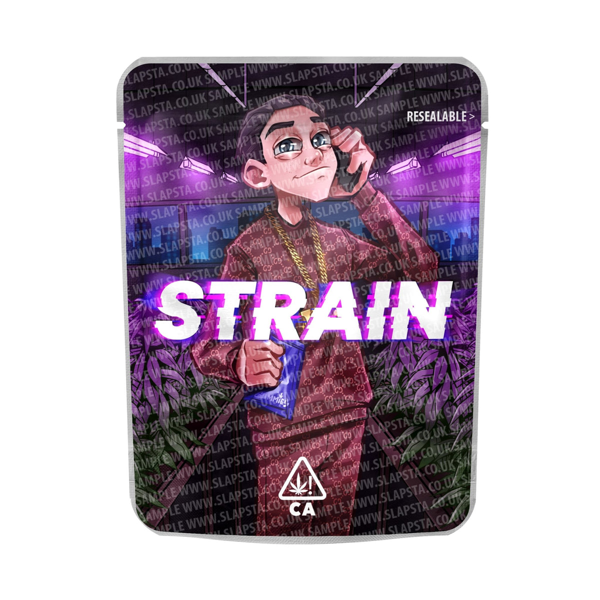 SLAPSTA - Editable Strain Mylar Pouches Pre-Labeled