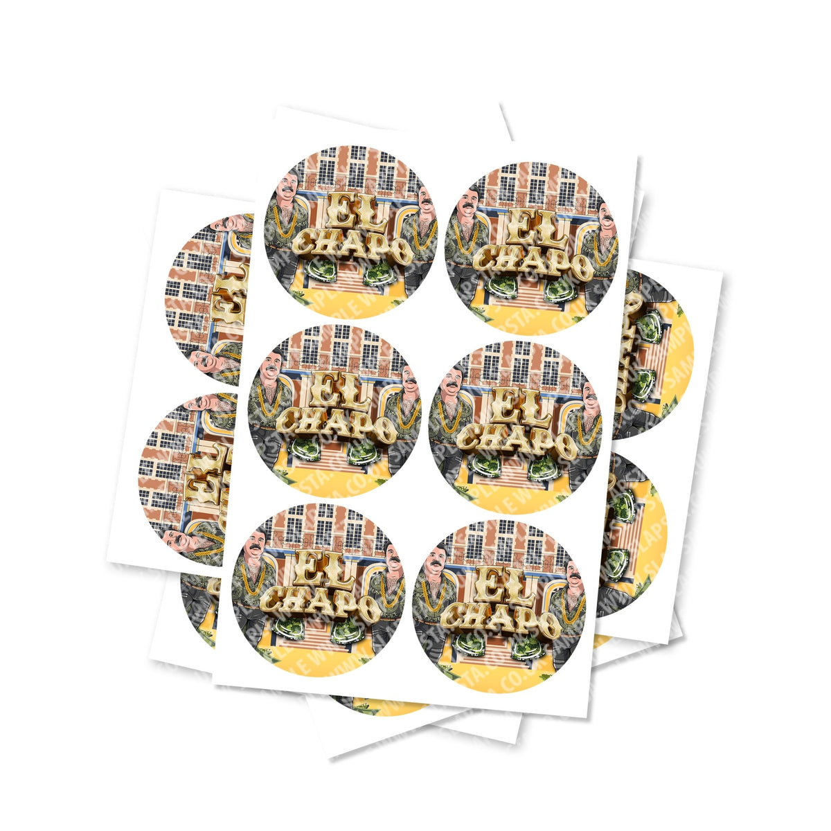 SLAPSTA - El Chapo Circular Stickers