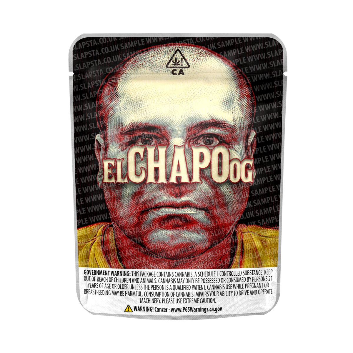 SLAPSTA - El Chapo OG Mylar Pouches Pre-Labeled