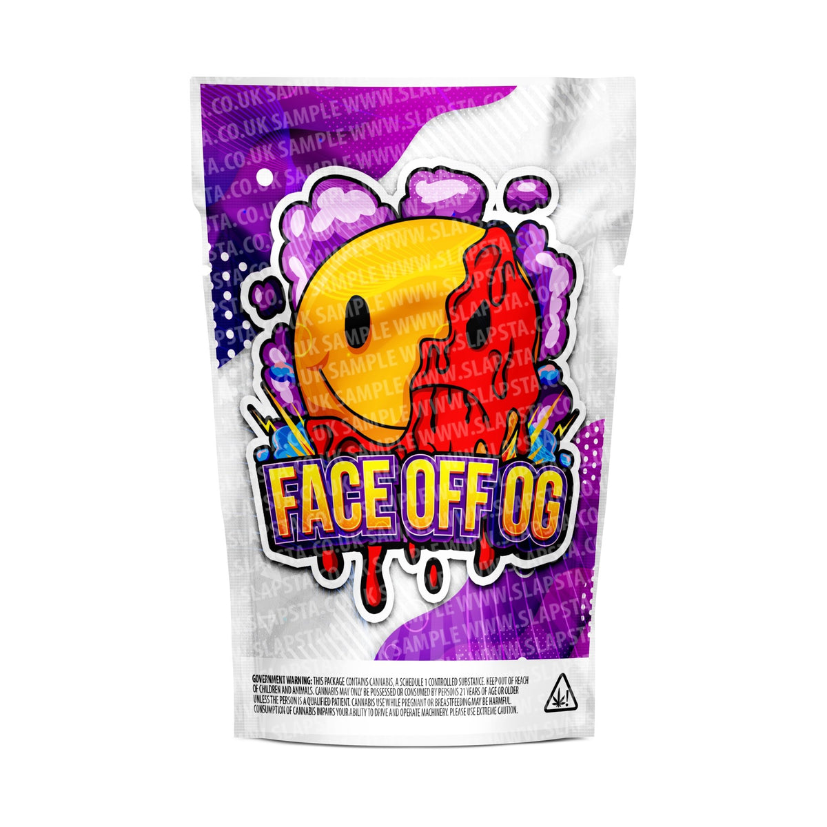 SLAPSTA - Face Off OG Mylar Pouches Pre-Labeled