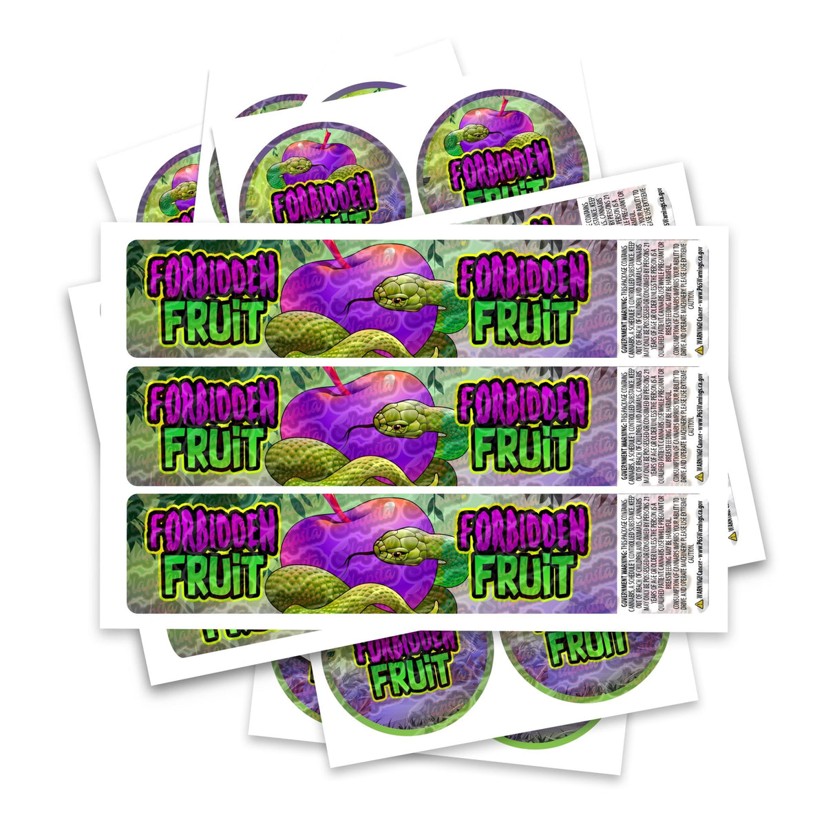 SLAPSTA - Forbidden Fruit Glass Jar / Tamper Pot Label