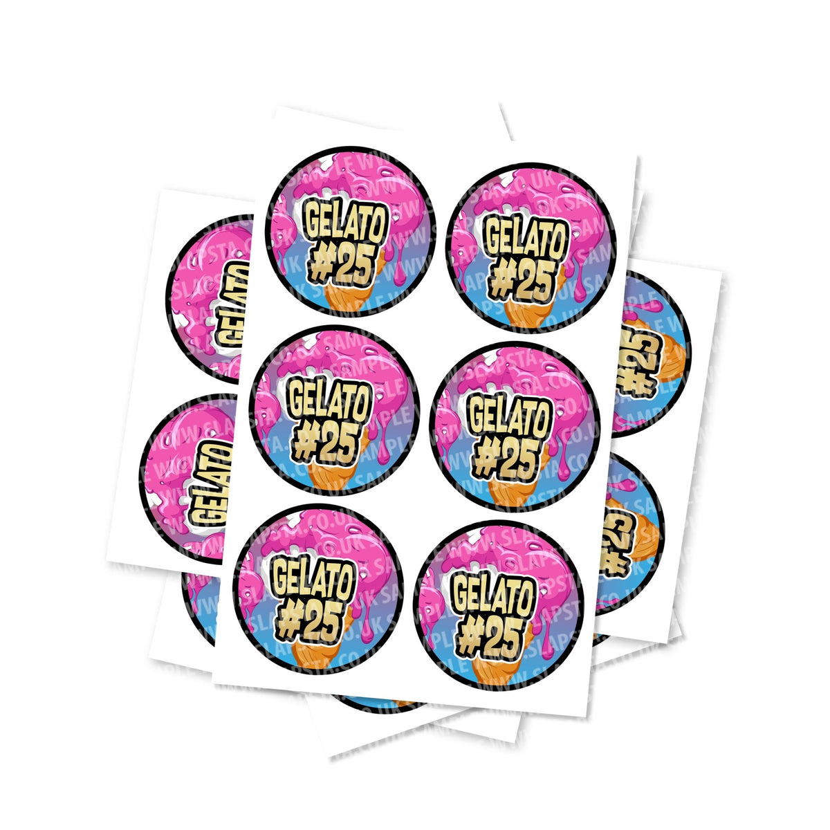 SLAPSTA - Gelato #25 Circular Stickers