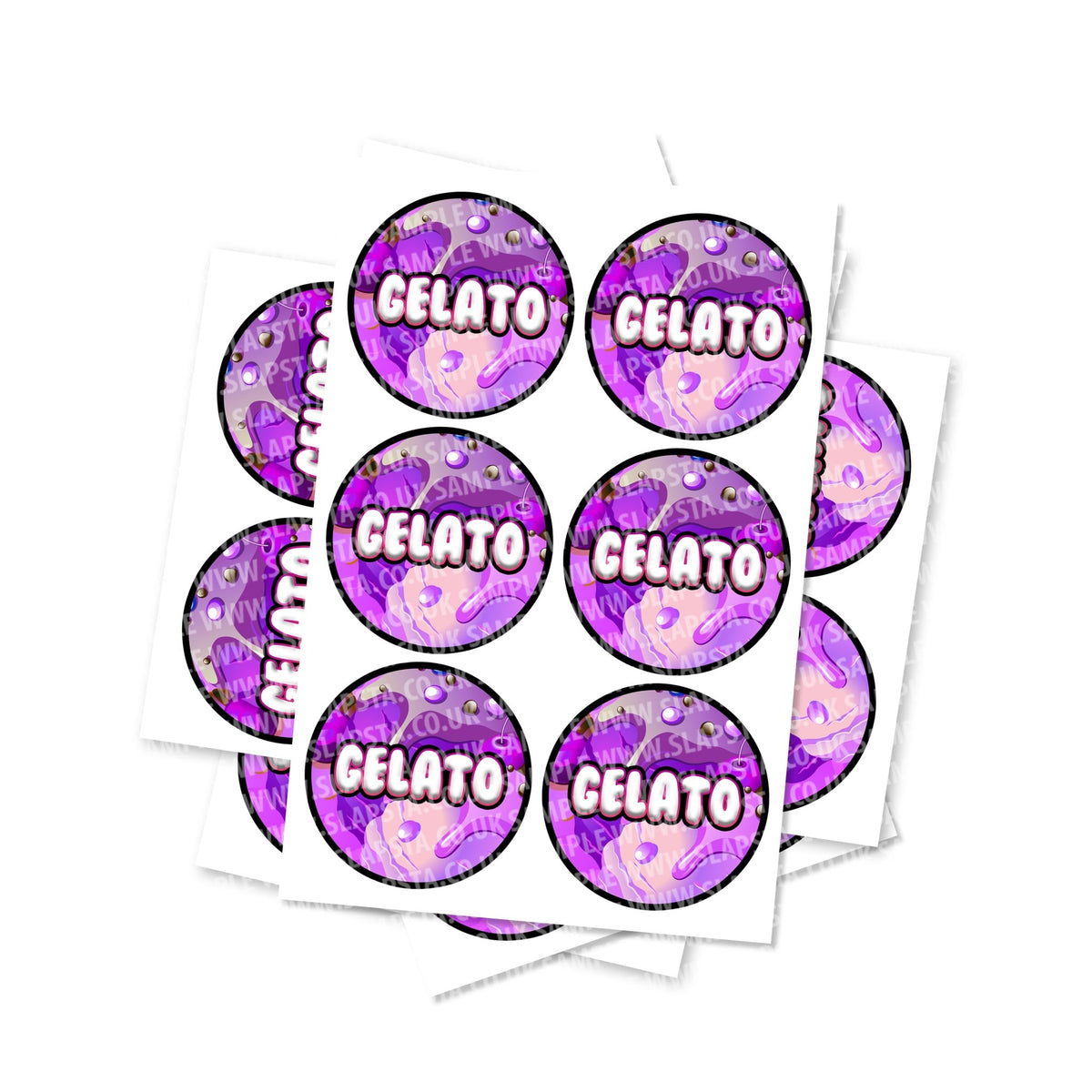 SLAPSTA - Gelato Circular Stickers