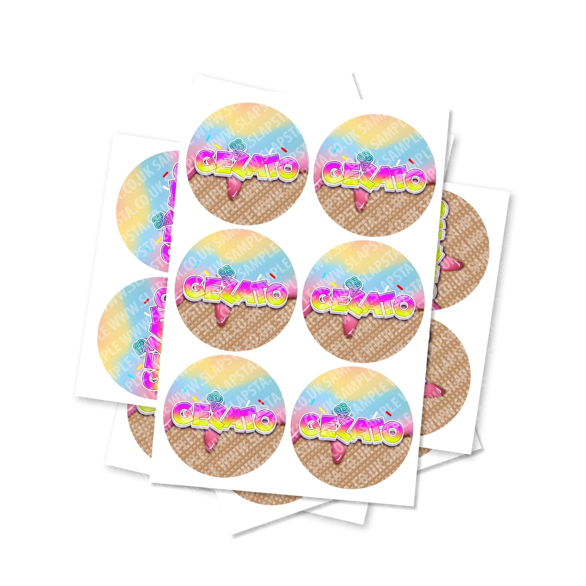 SLAPSTA - Gelato Circular Stickers