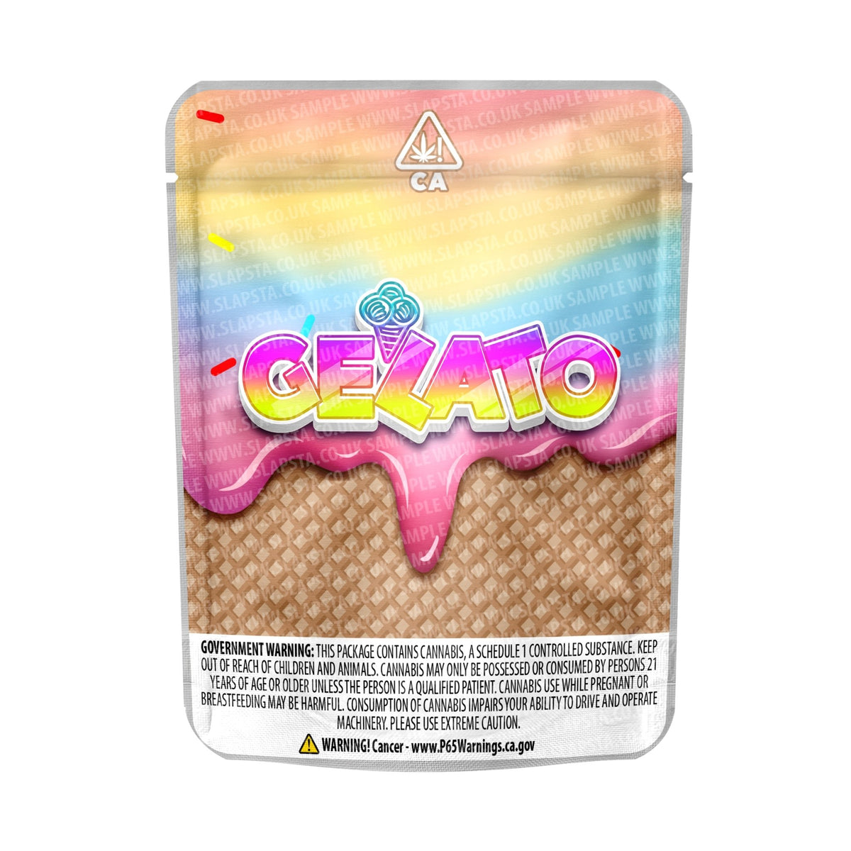SLAPSTA - Gelato Mylar Pouches Pre-Labeled