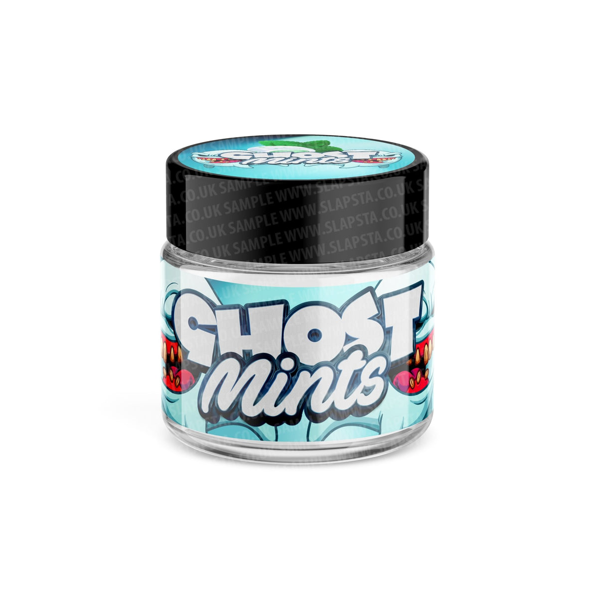 SLAPSTA - Ghost Mints Glass Jars Pre-Labeled