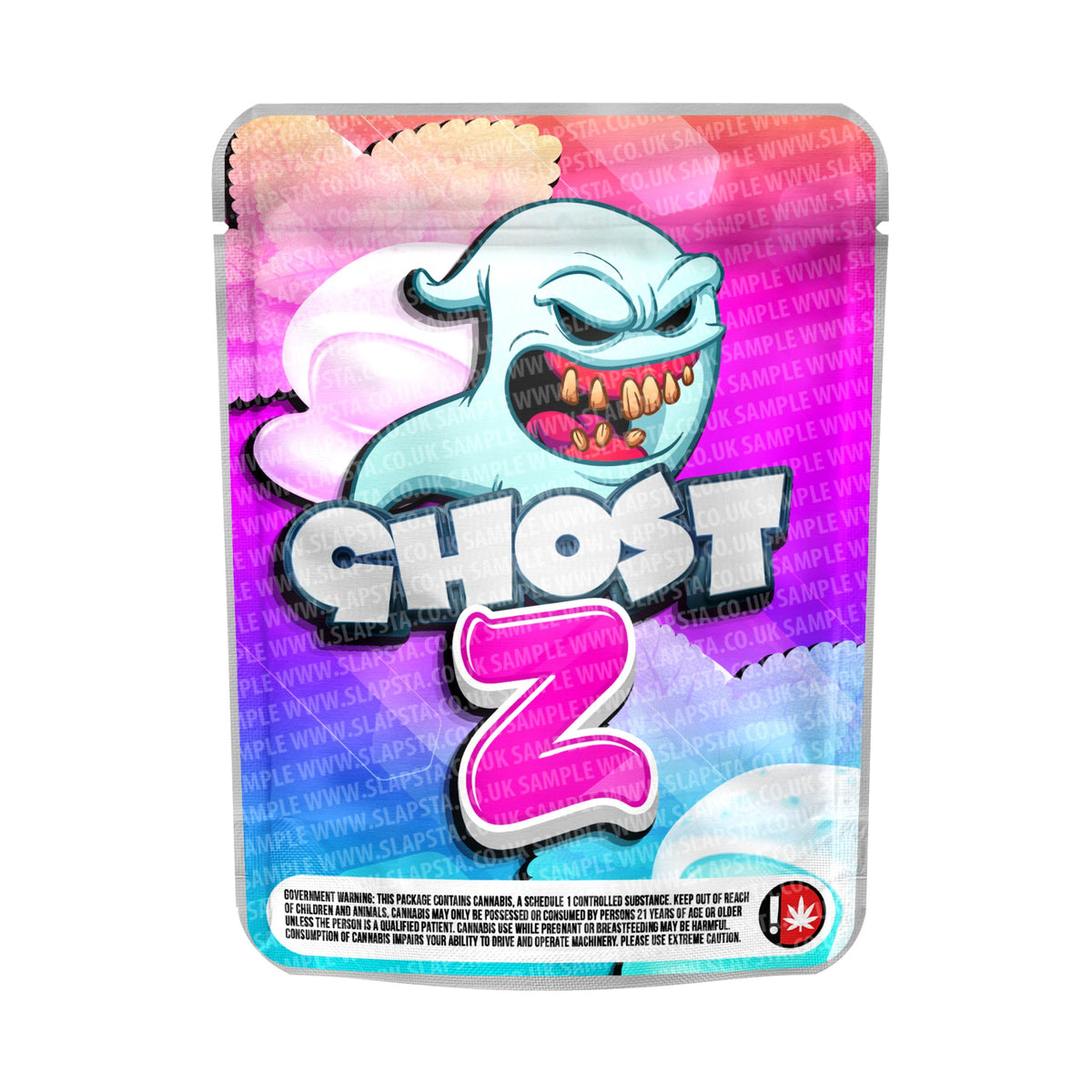 SLAPSTA - Ghost Z Mylar Pouches Pre-Labeled