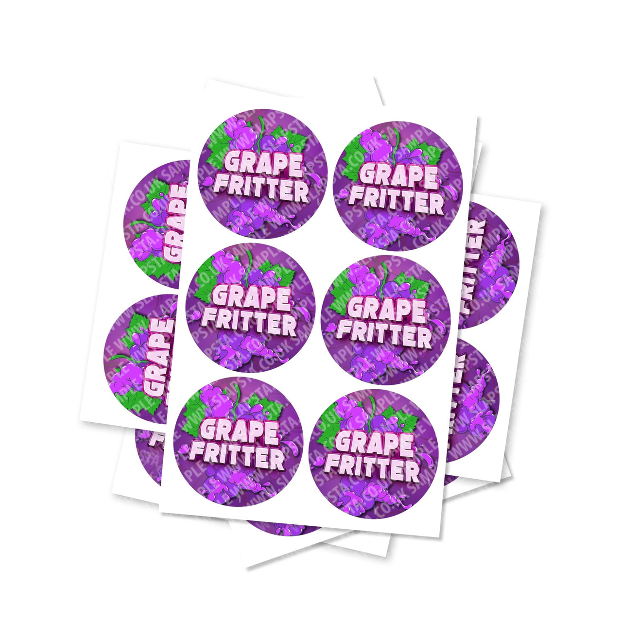 SLAPSTA - Grape Fritter Circular Stickers