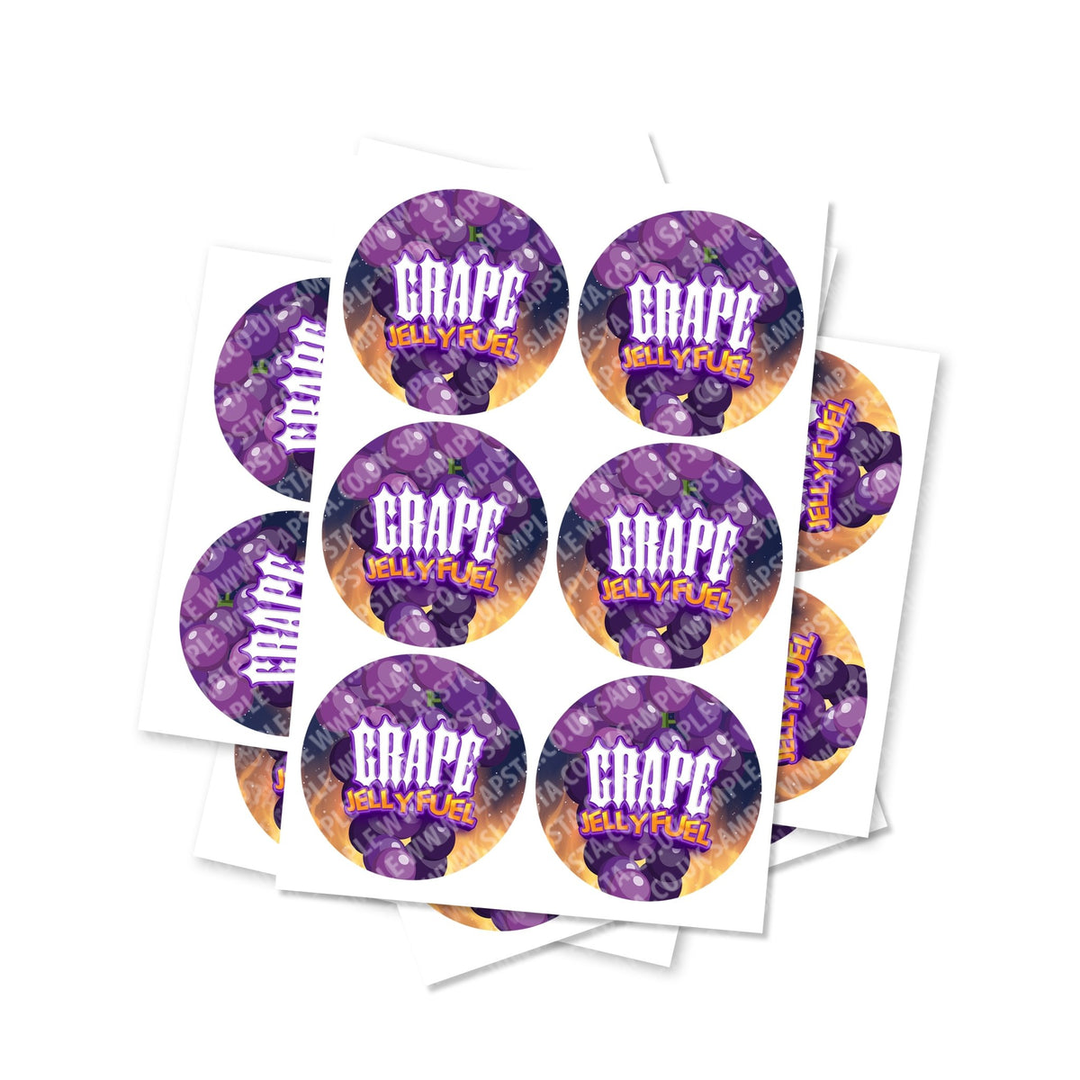 SLAPSTA - Grape Jelly Fuel Circular Stickers