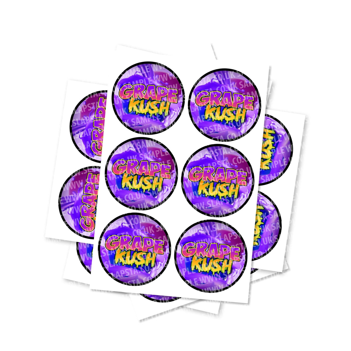 SLAPSTA - Grape Kush Circular Stickers
