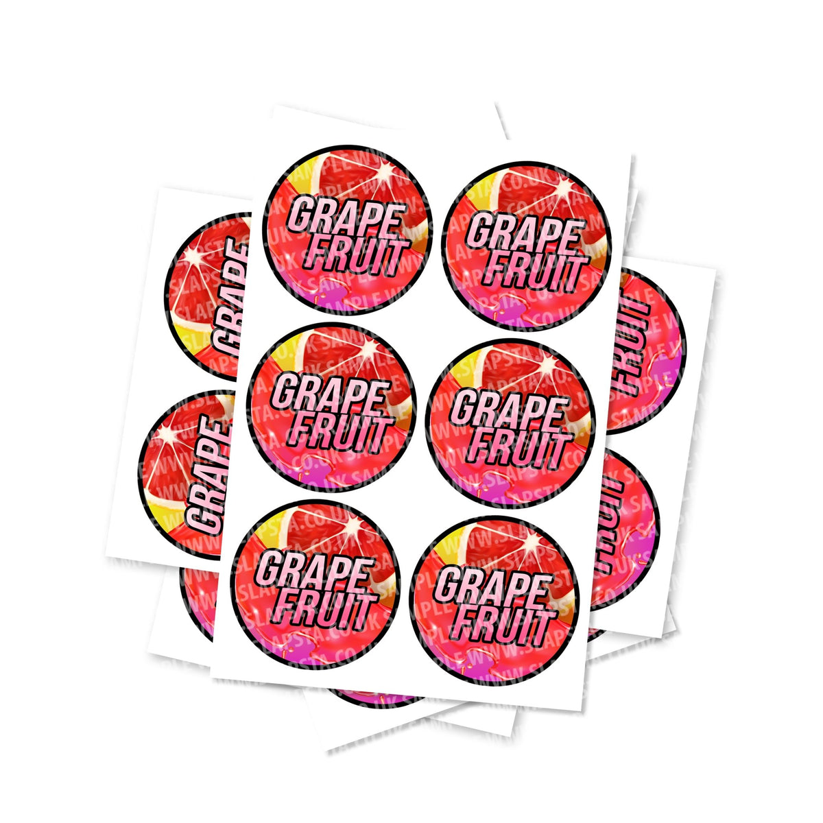 SLAPSTA - Grapefruit Circular Stickers