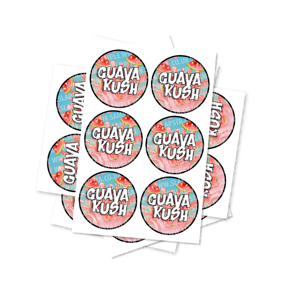 SLAPSTA - Guava Kush Circular Stickers