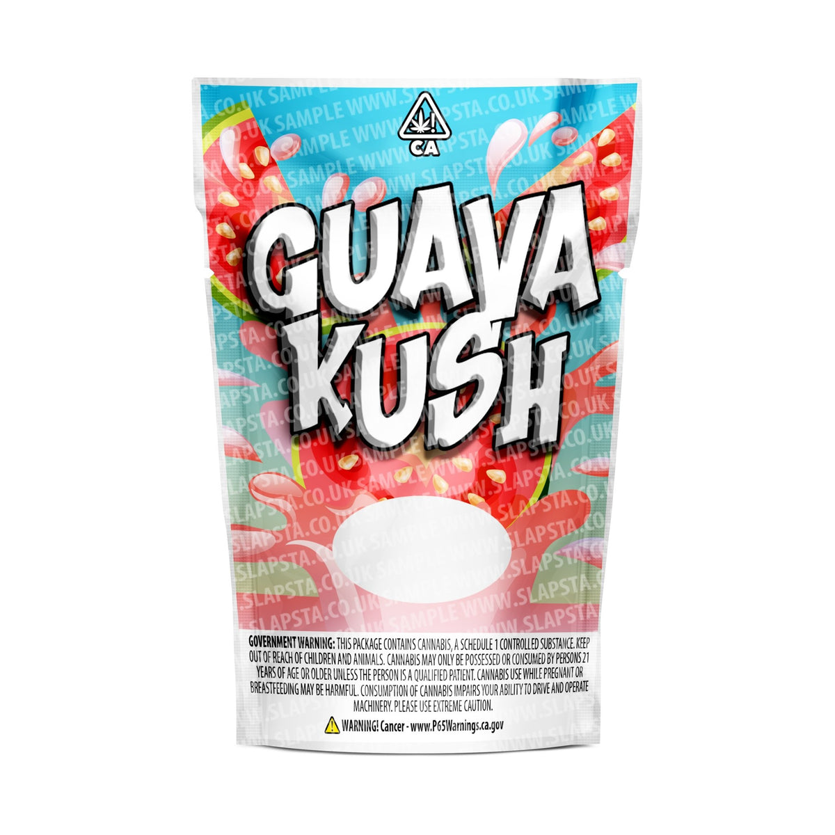 SLAPSTA - Guava Kush Mylar Pouches Pre-Labeled