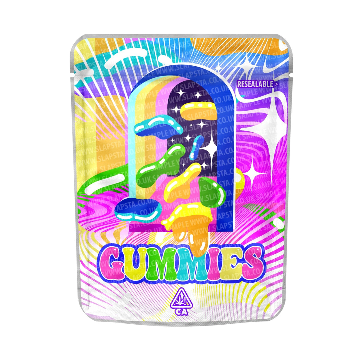 SLAPSTA - Gummies Mylar Pouches Pre-Labeled