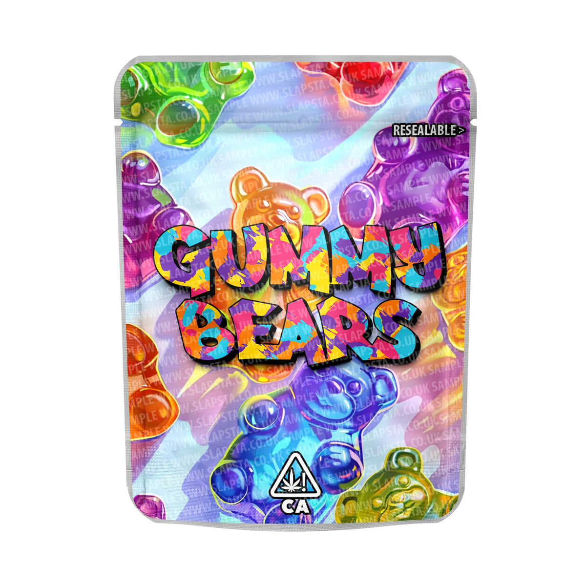 SLAPSTA - Gummy Bears Mylar Pouches Pre-Labeled