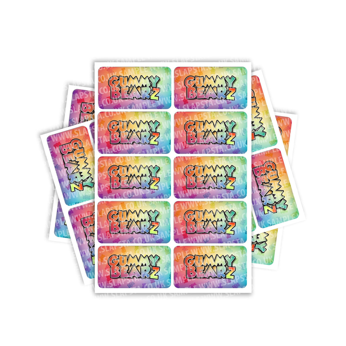 SLAPSTA - Gummy Bearz Rectangle / Pre-Roll Labels