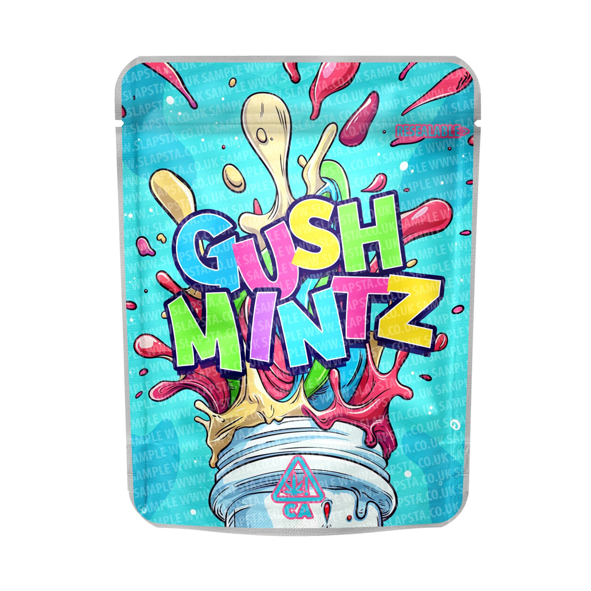 SLAPSTA - Gush Mintz Mylar Pouches Pre-Labeled