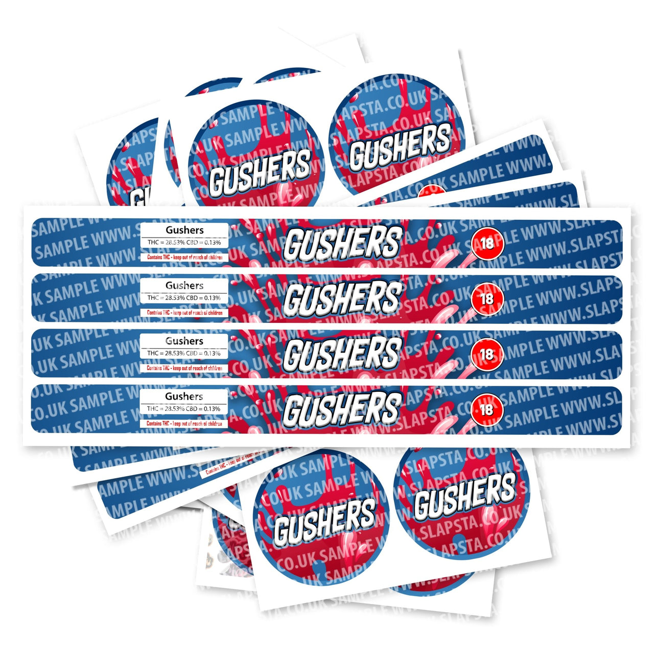 SLAPSTA - Gushers Pressitin Strain Labels