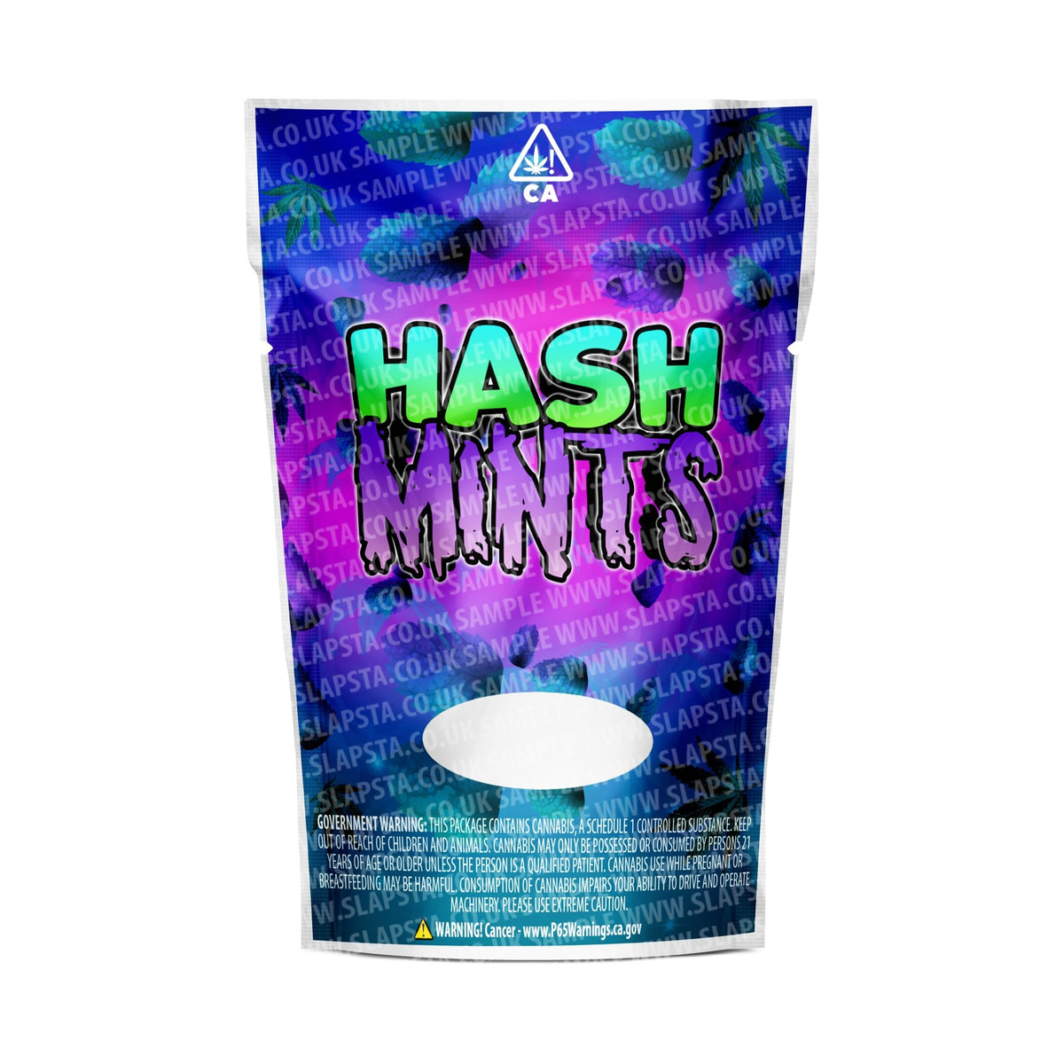 SLAPSTA - Hash Mintz Mylar Pouches Pre-Labeled