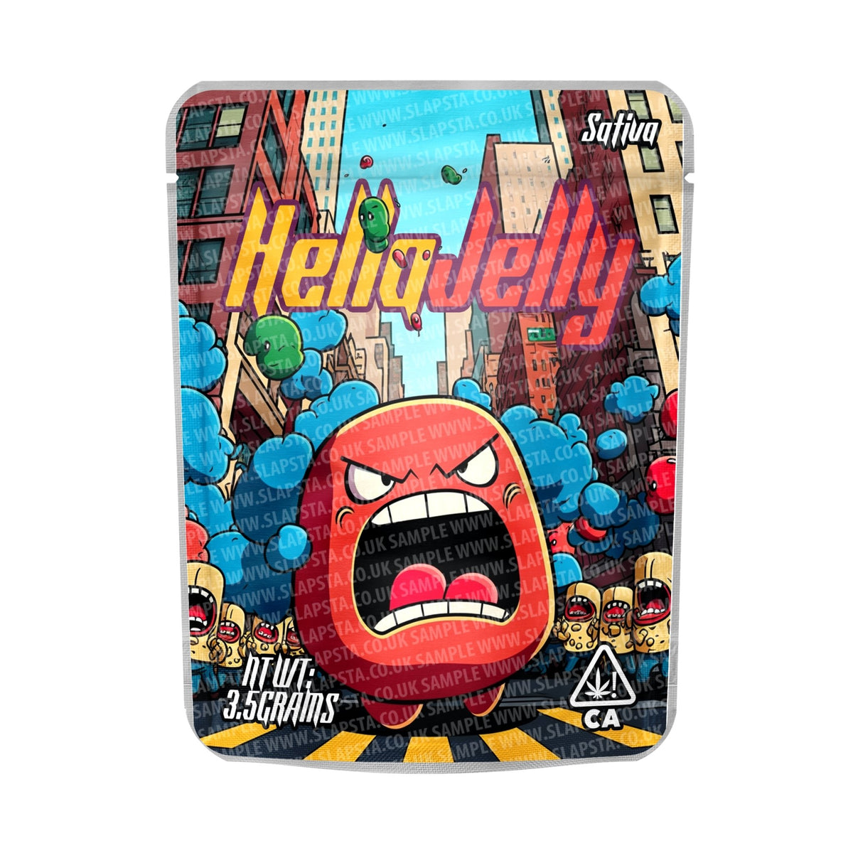 SLAPSTA - Hello Jelly Mylar Pouches Pre-Labeled