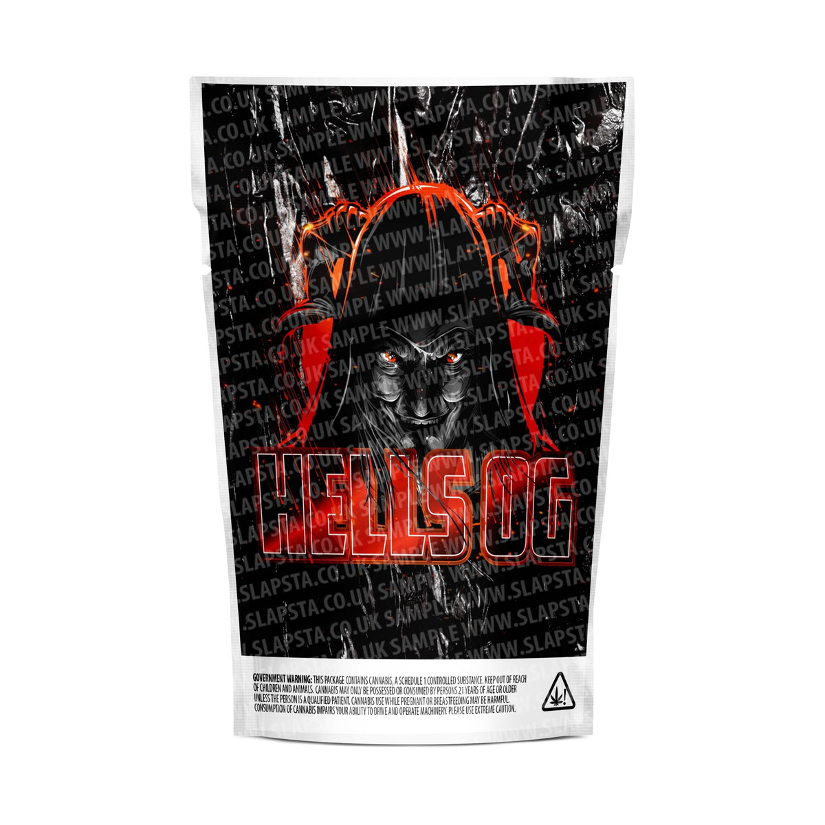 SLAPSTA - Hells OG Mylar Pouches Pre-Labeled