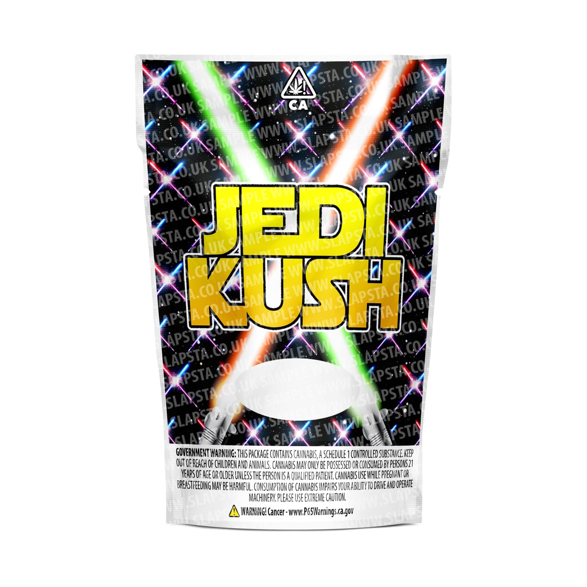 SLAPSTA - Jedi Kush Mylar Pouches Pre-Labeled