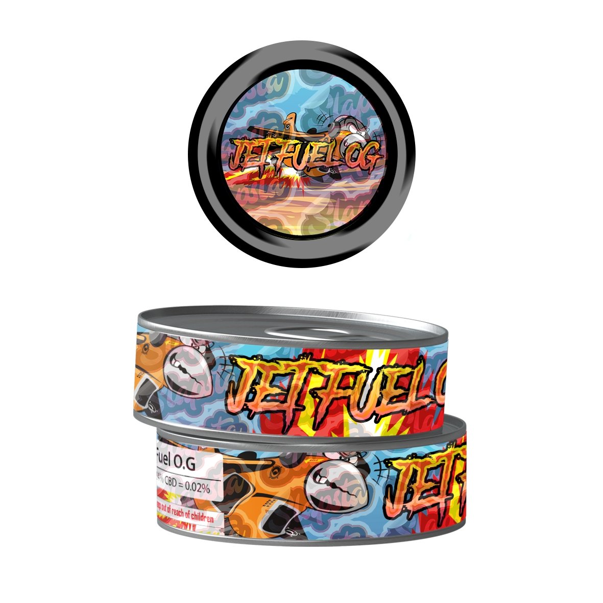 SLAPSTA - Jet Fuel OG Pre-Labeled 3.5g Self-Seal Tins