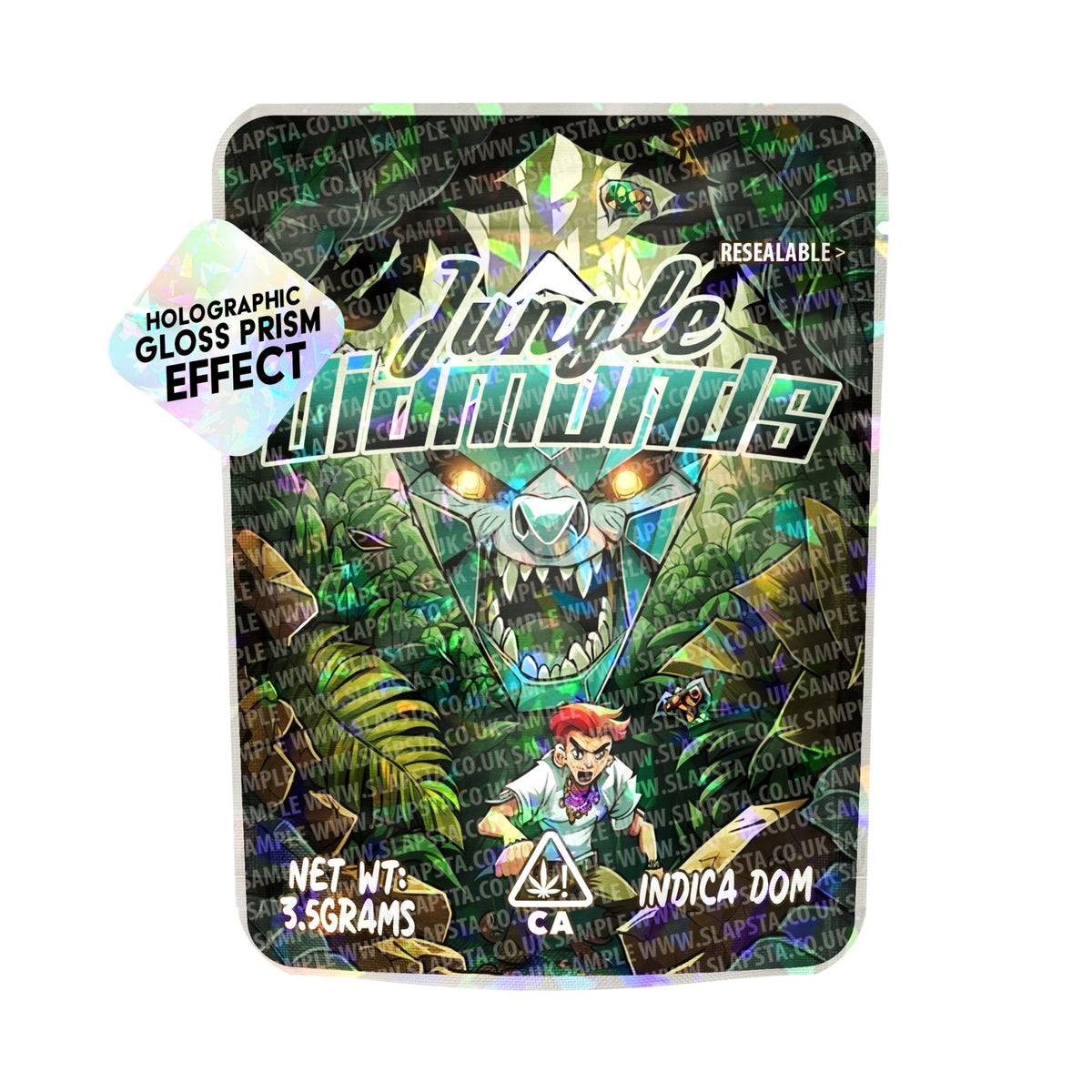 Jungle Diamonds Holographic Prism Mylar Bags | SLAPSTA