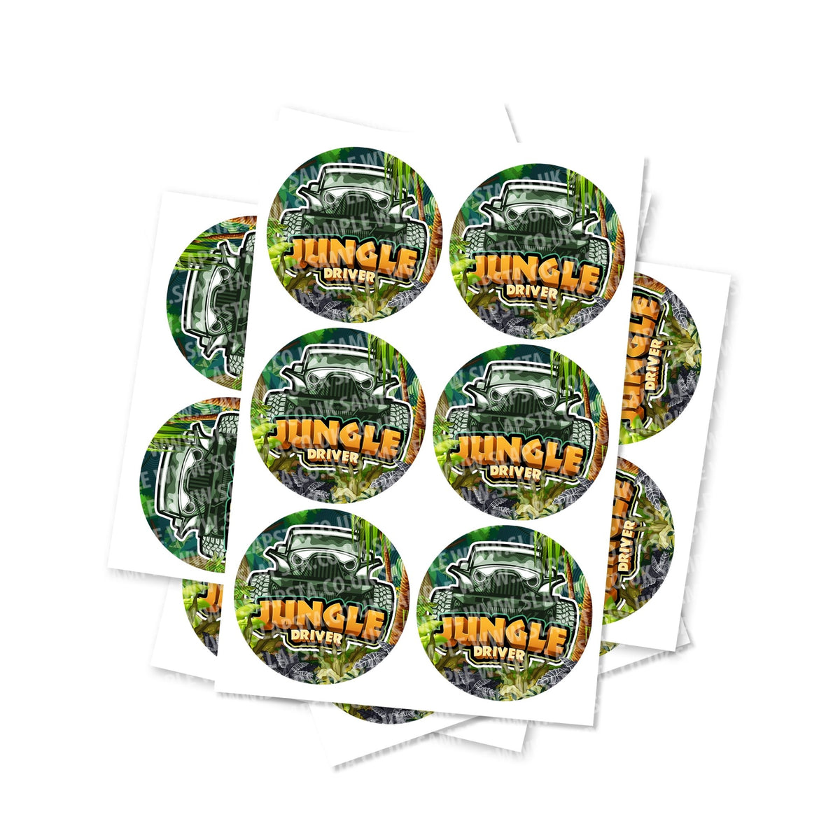 SLAPSTA - Jungle Driver Circular Stickers