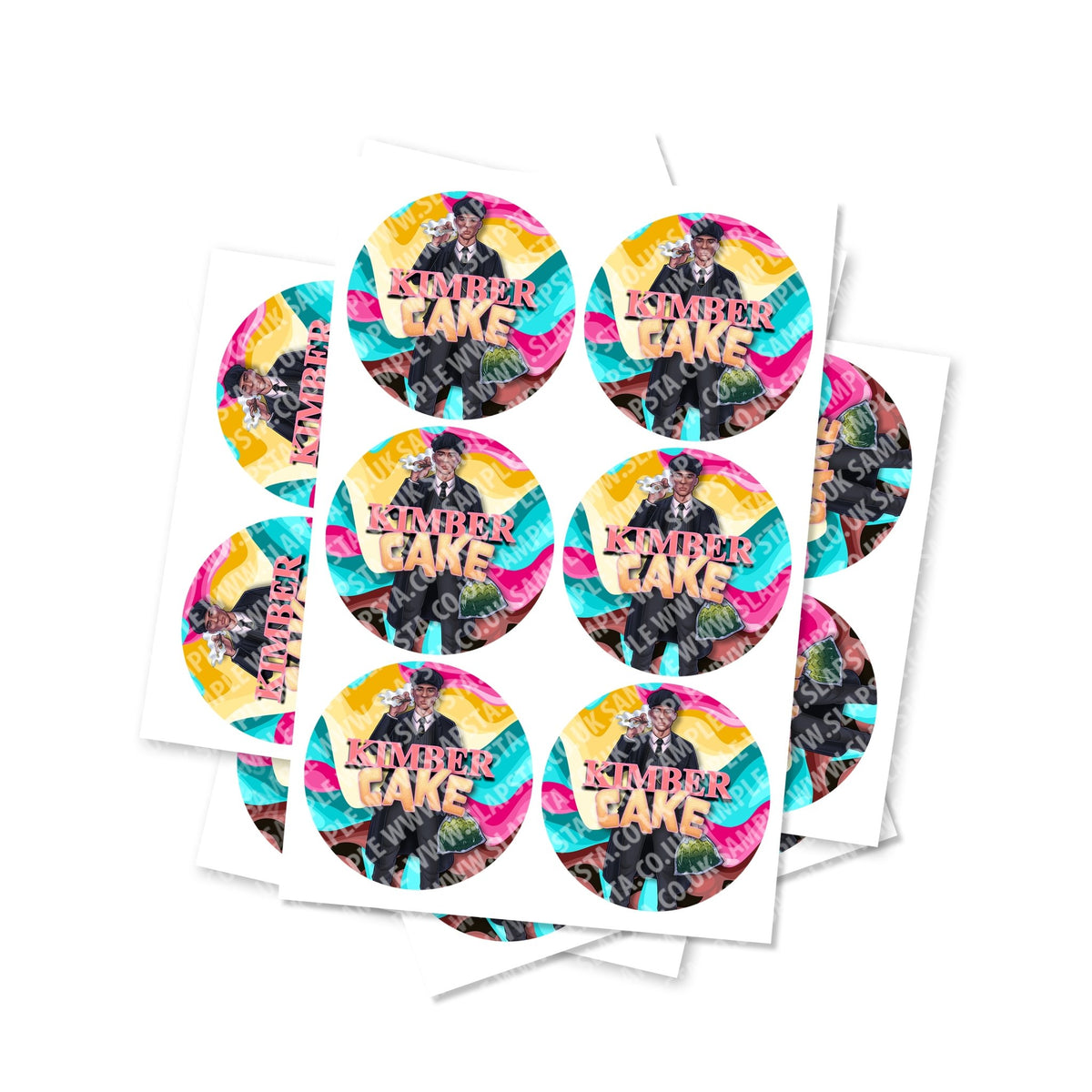 SLAPSTA - Kimber Cake Circular Stickers