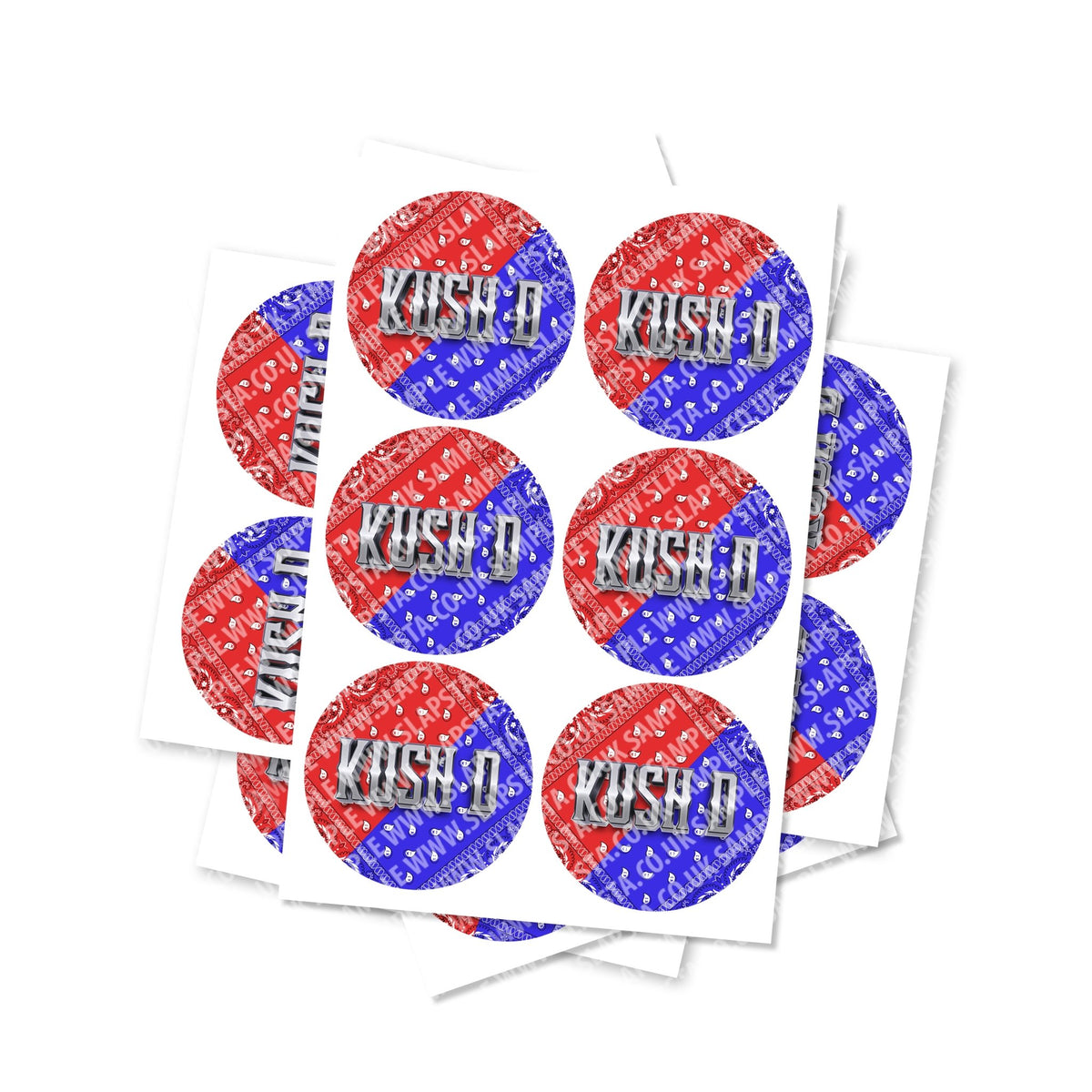 SLAPSTA - Kush D Circular Stickers