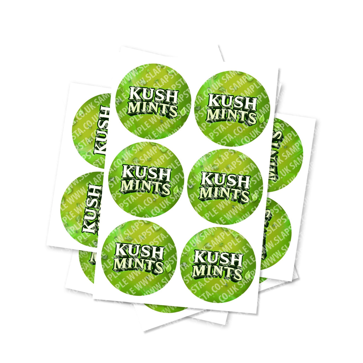 SLAPSTA - Kush Mints Circular Stickers