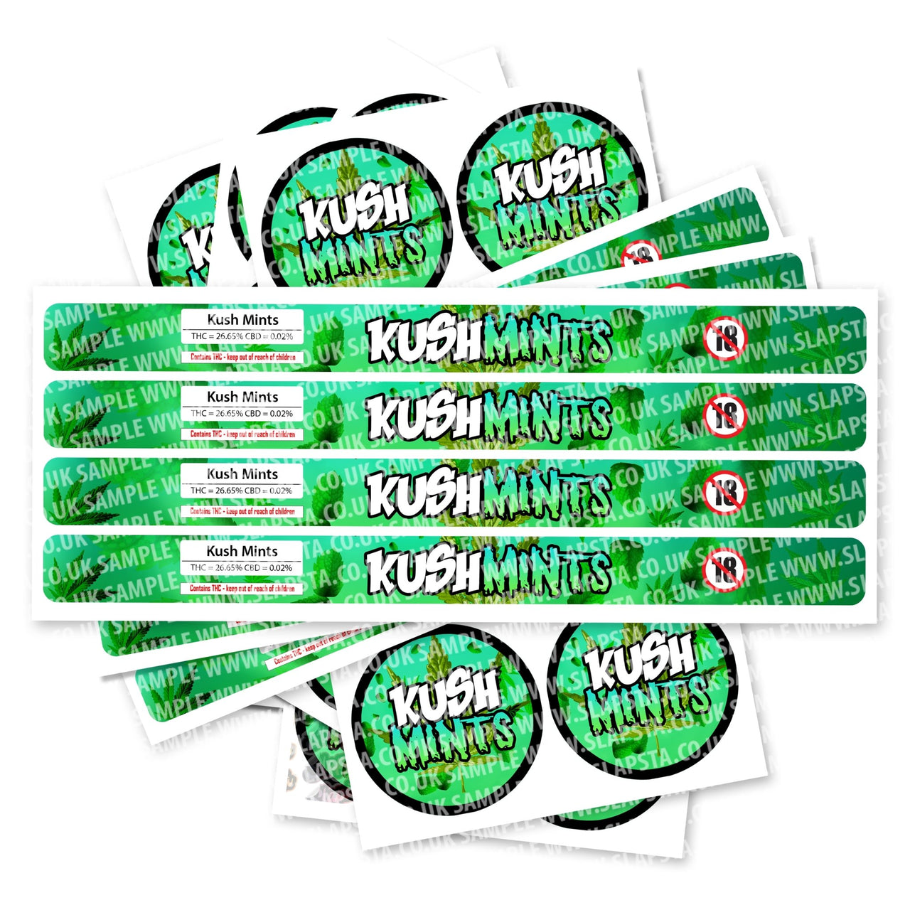 SLAPSTA - Kush Mints Pressitin Strain Labels