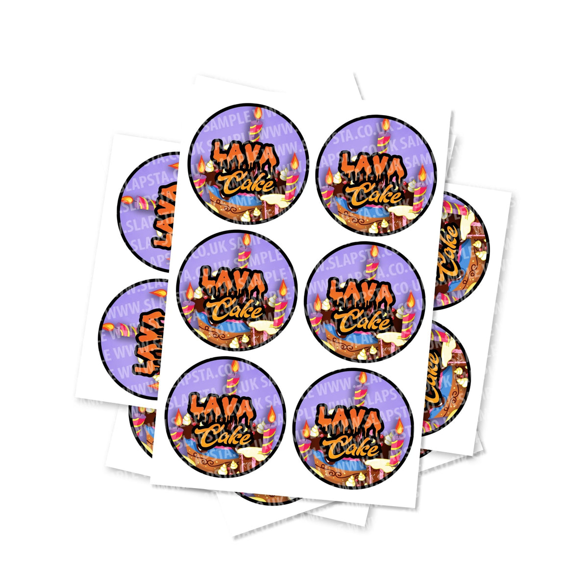 SLAPSTA - Lava Cake Circular Stickers