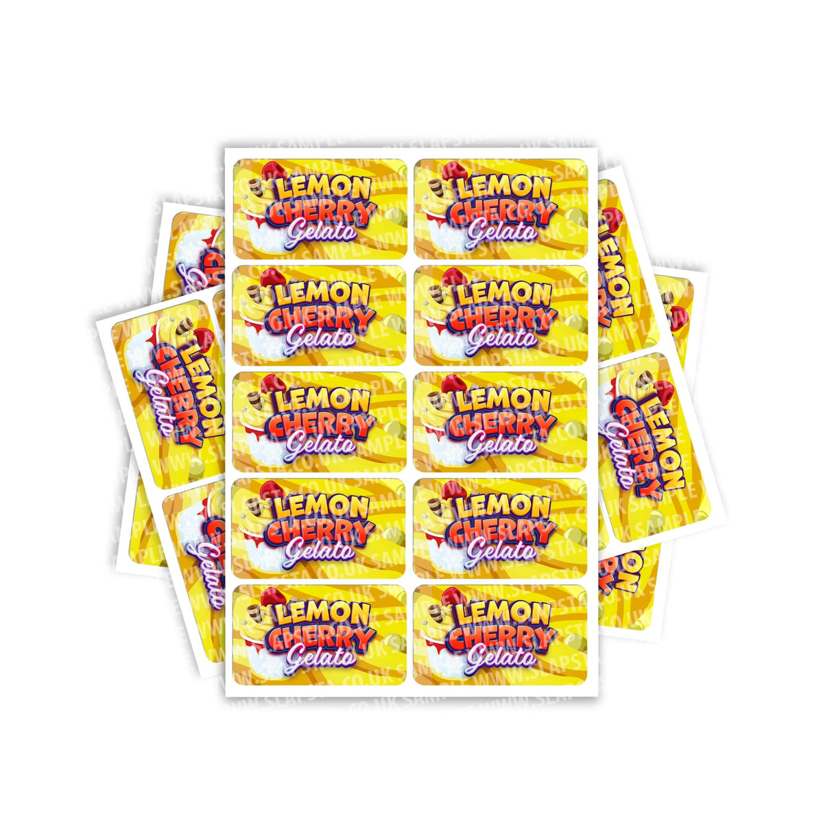 SLAPSTA - Lemon Cherry Gelato Rectangle / Pre-Roll Labels