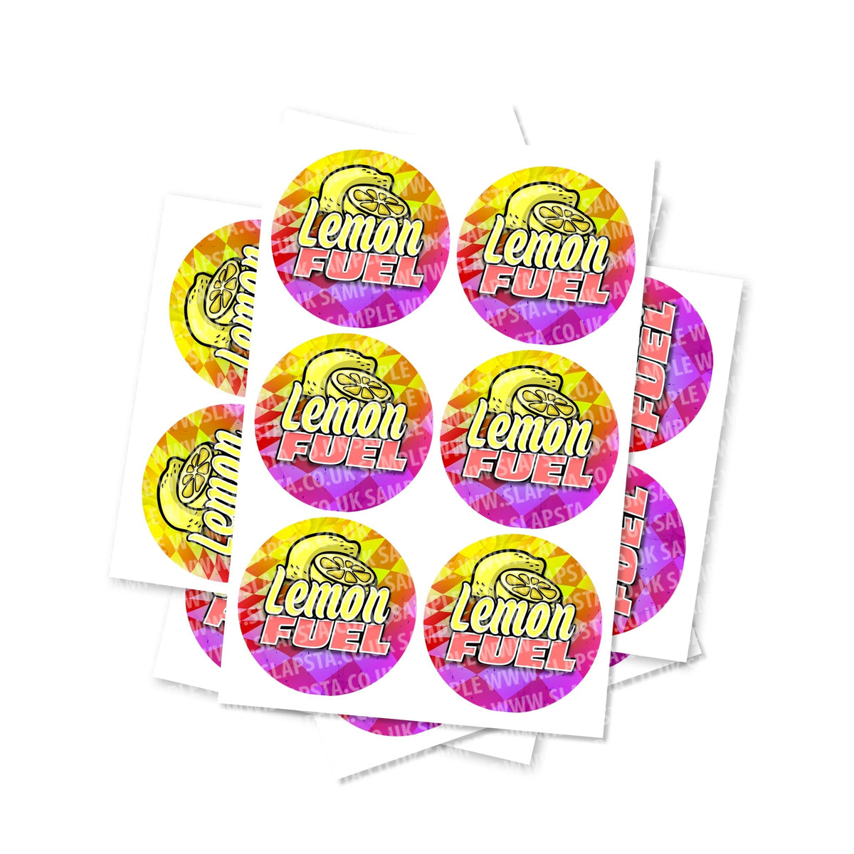 SLAPSTA - Lemon Fuel Circular Stickers