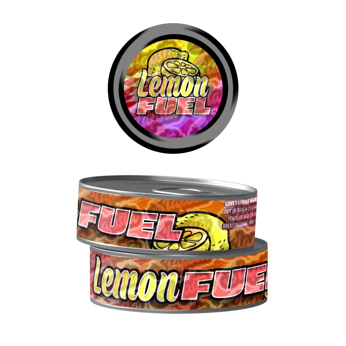 SLAPSTA - Lemon Fuel Pre-Labeled 3.5g Self-Seal Tins