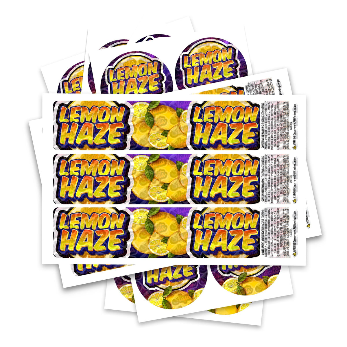 SLAPSTA - Lemon Haze Glass Jar / Tamper Pot Label