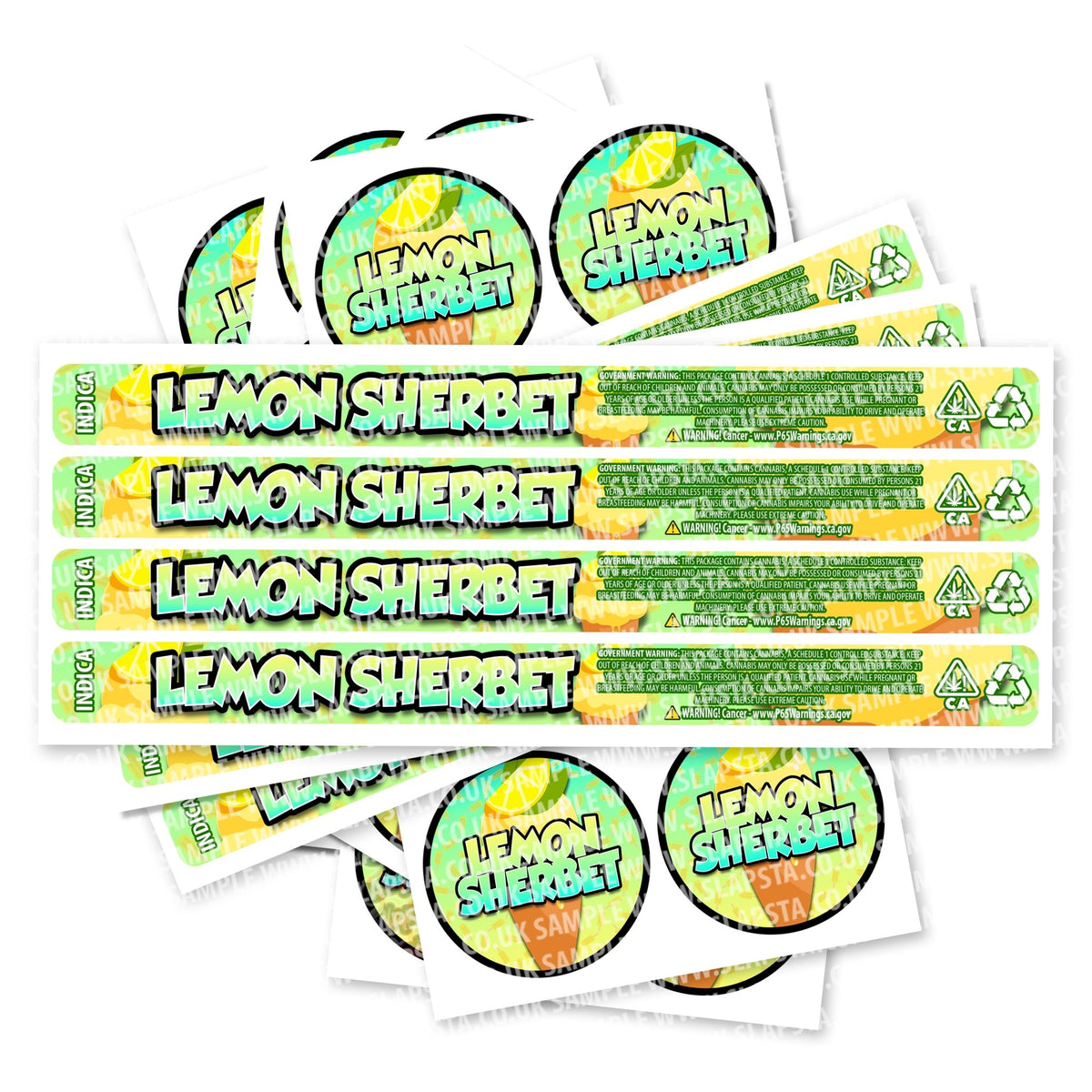 SLAPSTA - Lemon Sherbet Pressitin Strain Labels