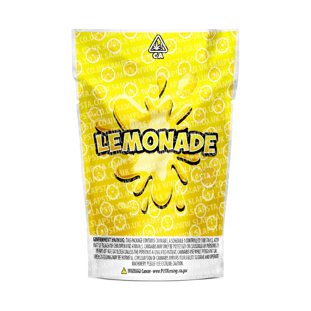 SLAPSTA - Lemonade Mylar Pouches Pre-Labeled
