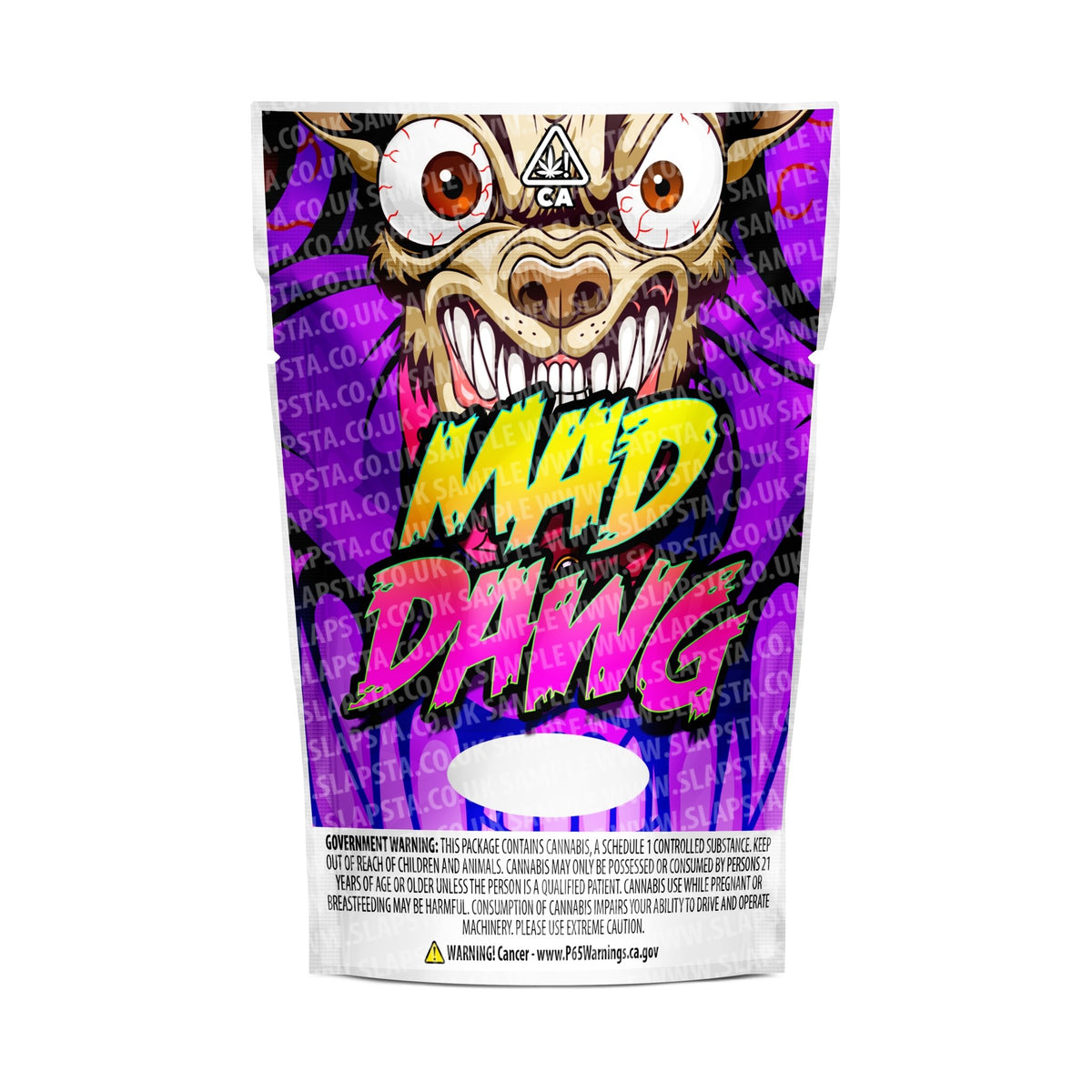 SLAPSTA - Mad Dawg Mylar Pouches Pre-Labeled