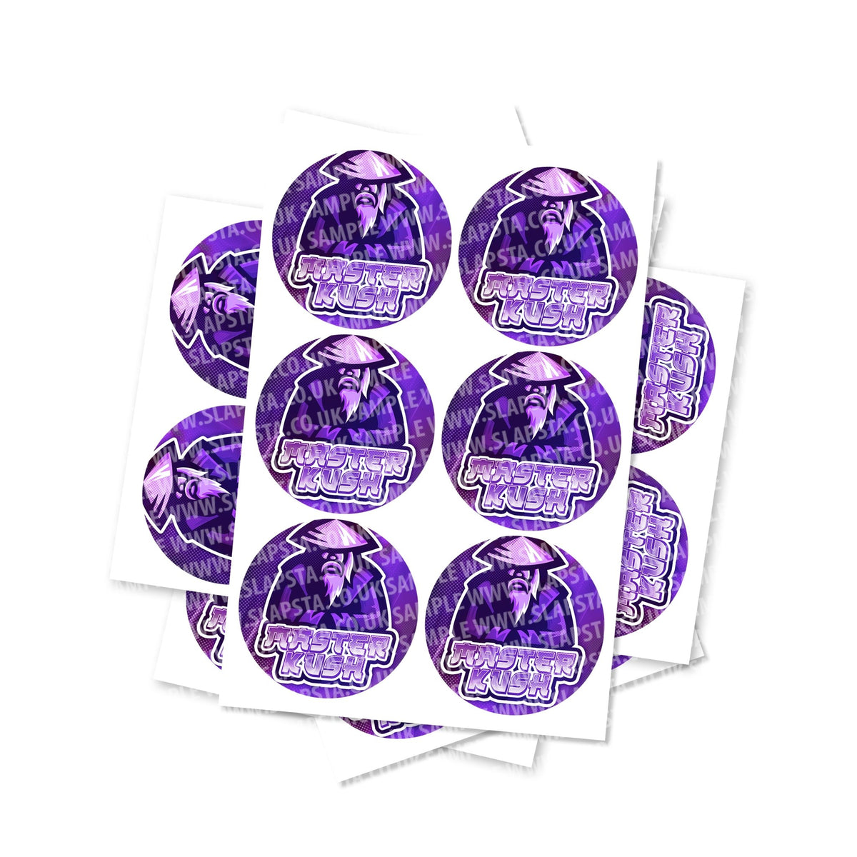 SLAPSTA - Master Kush Circular Stickers
