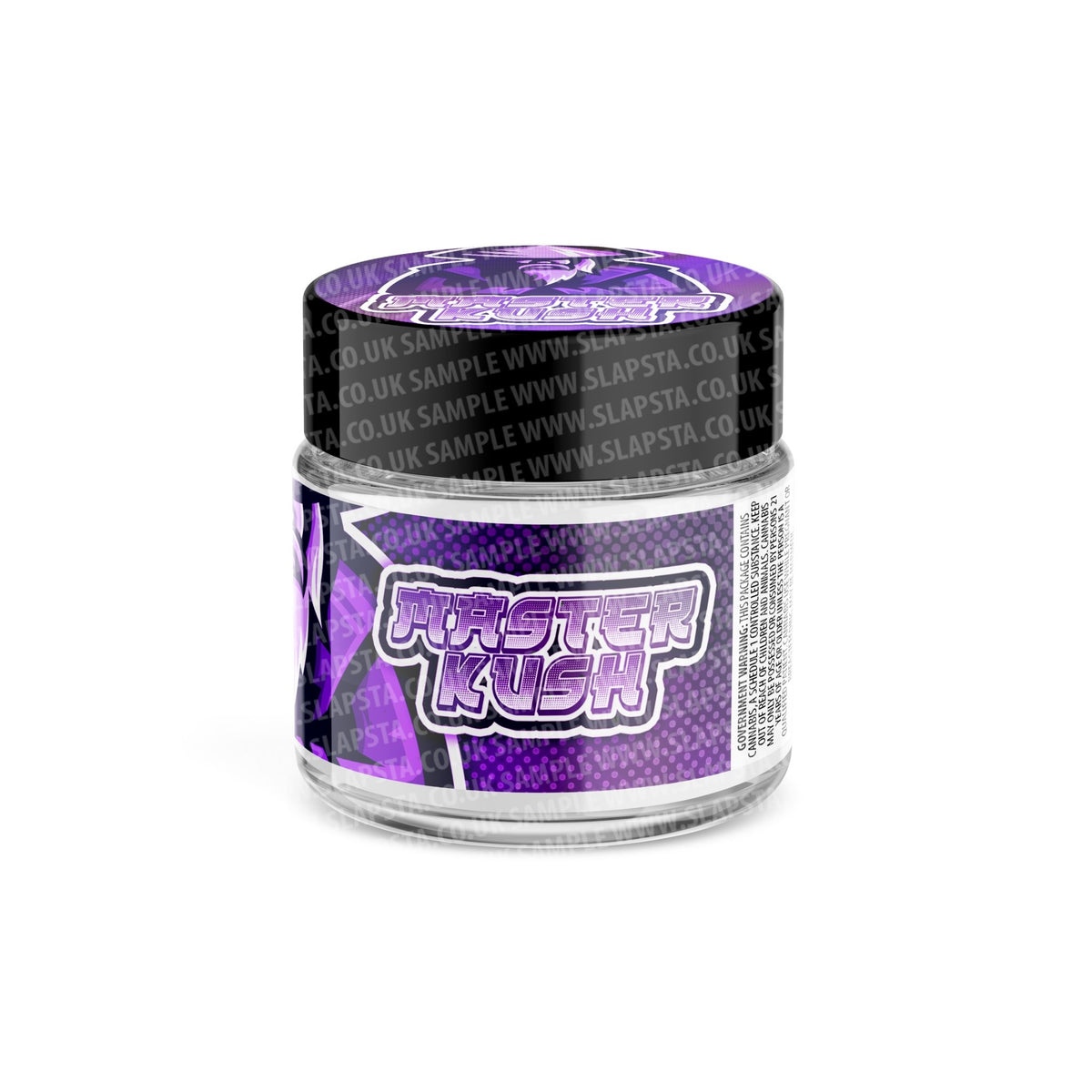 SLAPSTA - Master Kush Glass Jars Pre-Labeled