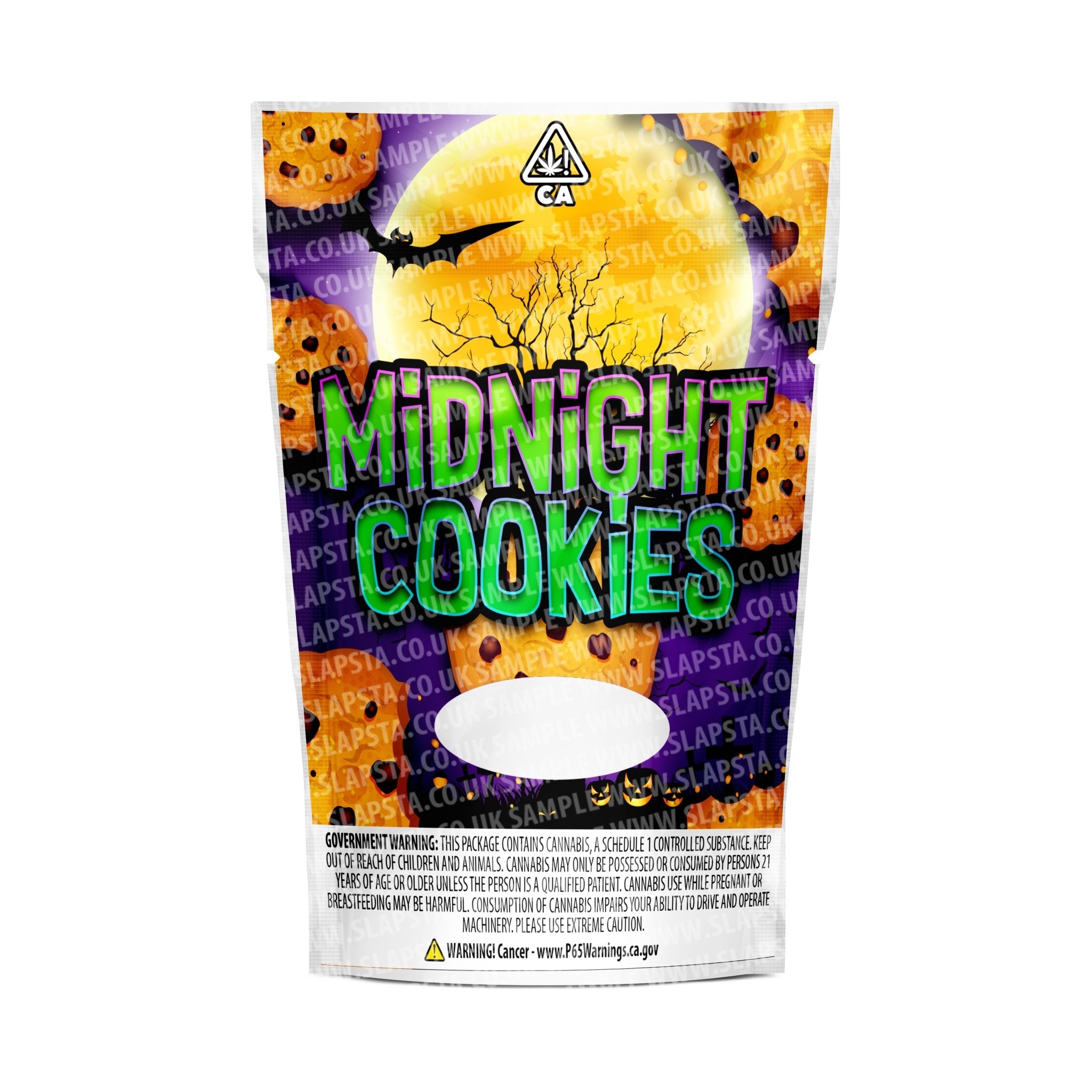 SLAPSTA - Midnight Cookies Mylar Pouches Pre-Labeled