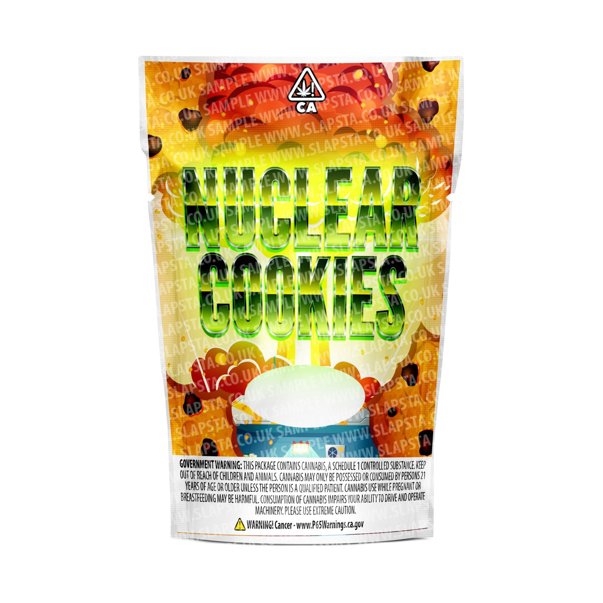 SLAPSTA - Nuclear Cookies Mylar Pouches Pre-Labeled