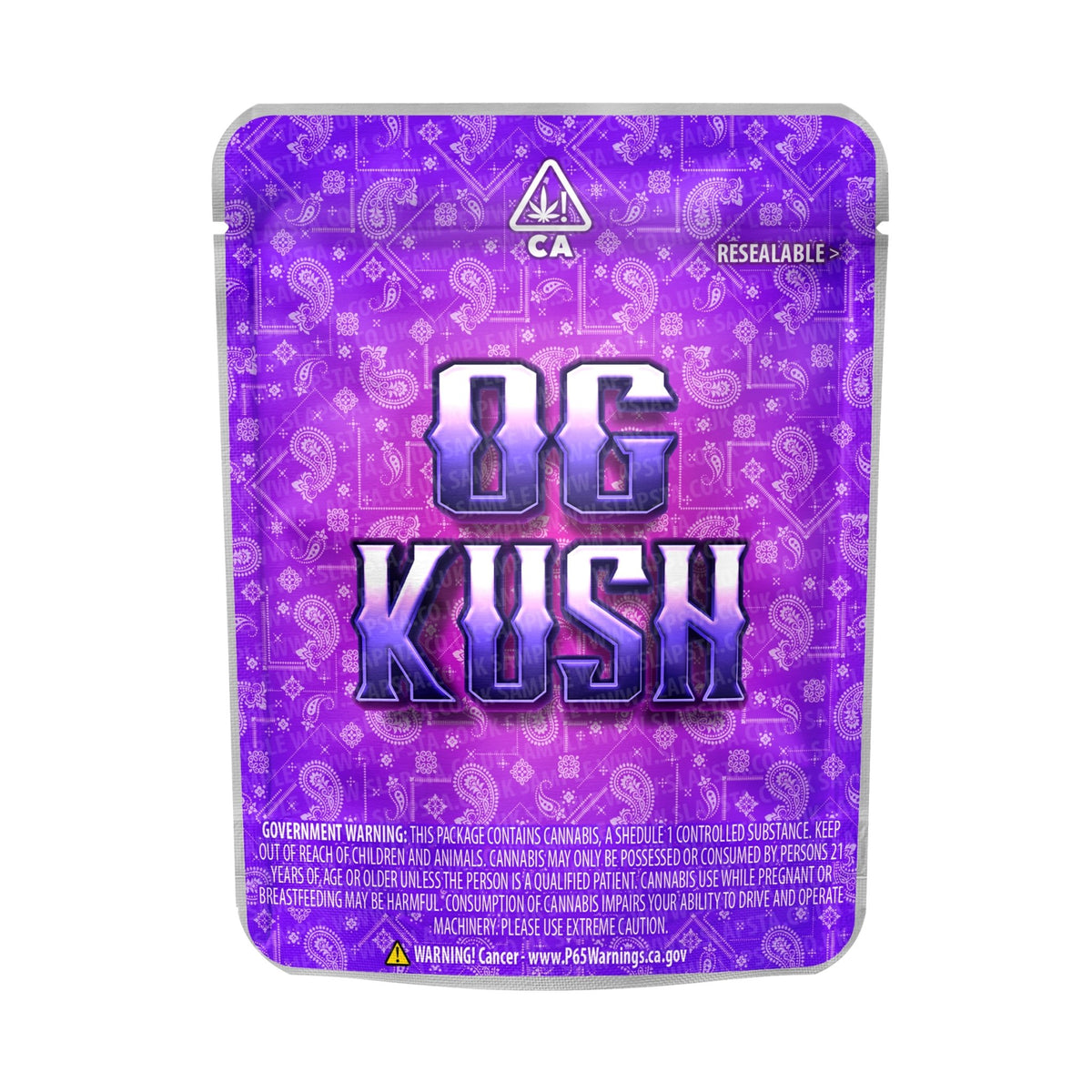 SLAPSTA - OG Kush Mylar Pouches Pre-Labeled