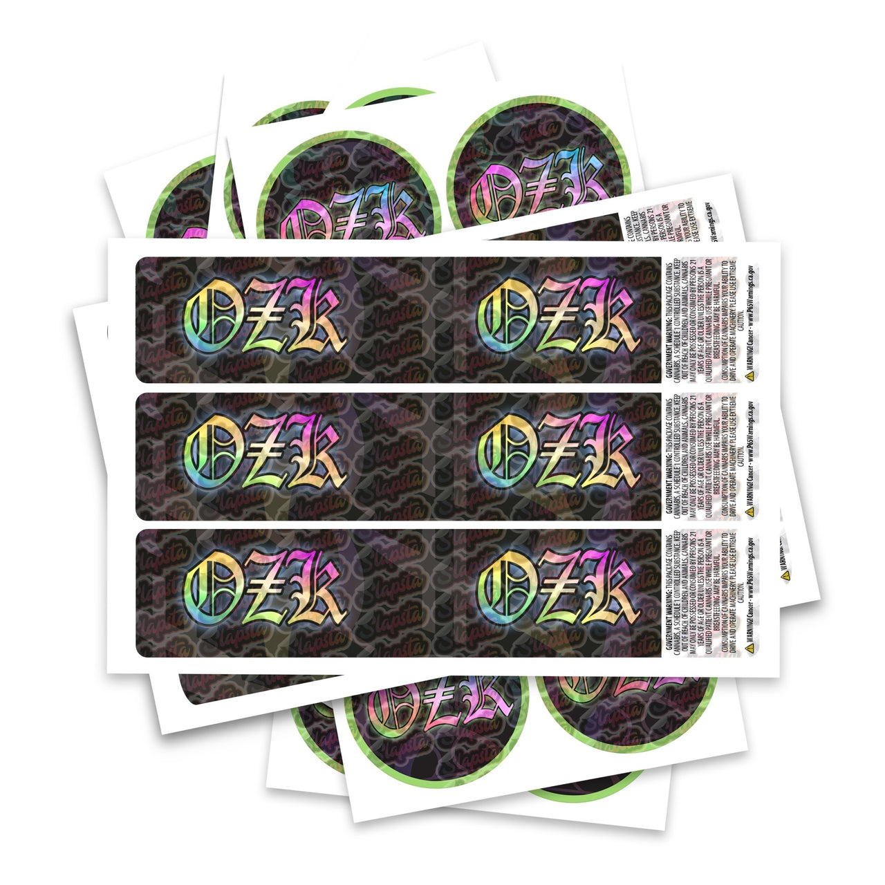 SLAPSTA - OZK Glass Jar / Tamper Pot Label