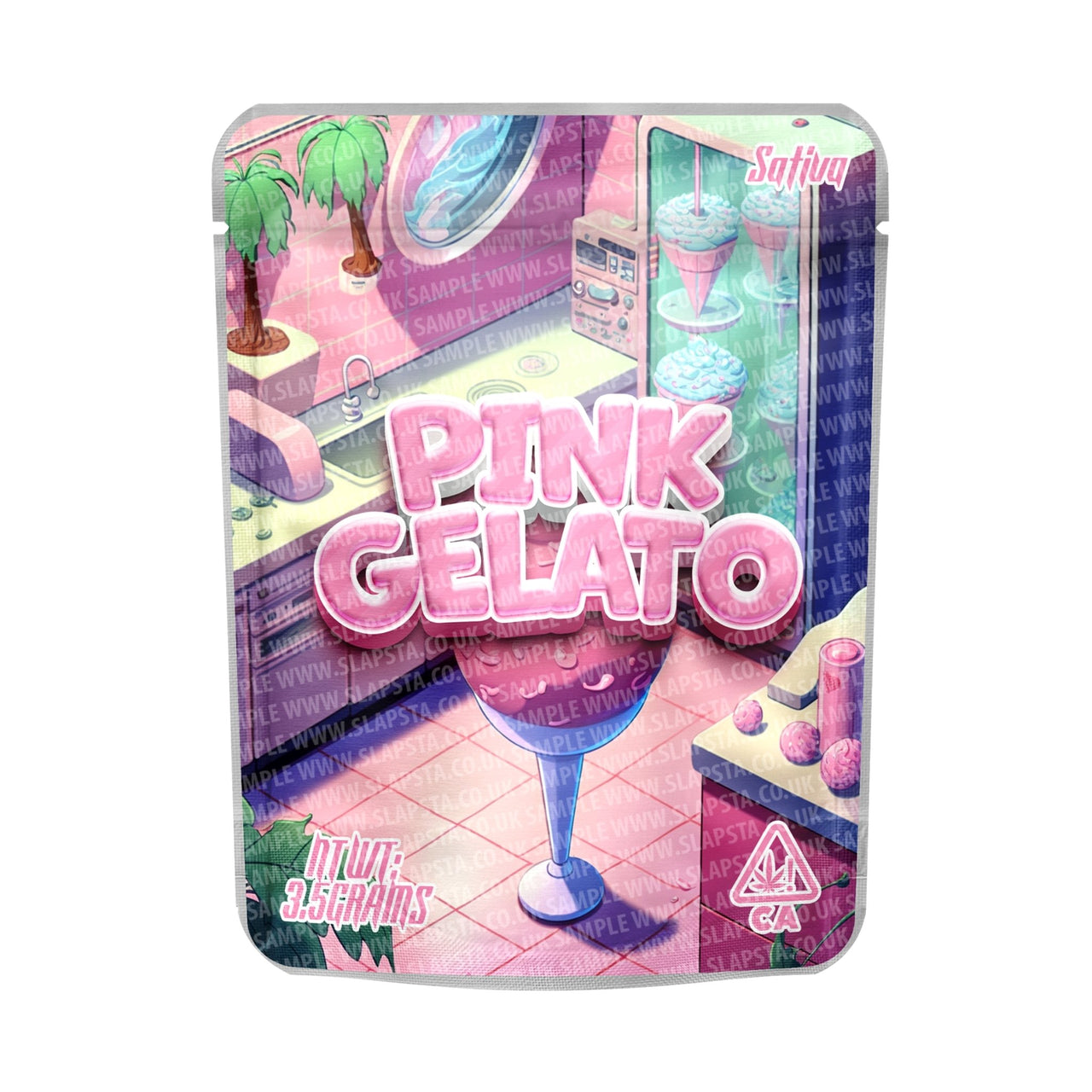 SLAPSTA - Pink Gelato Mylar Pouches Pre-Labeled