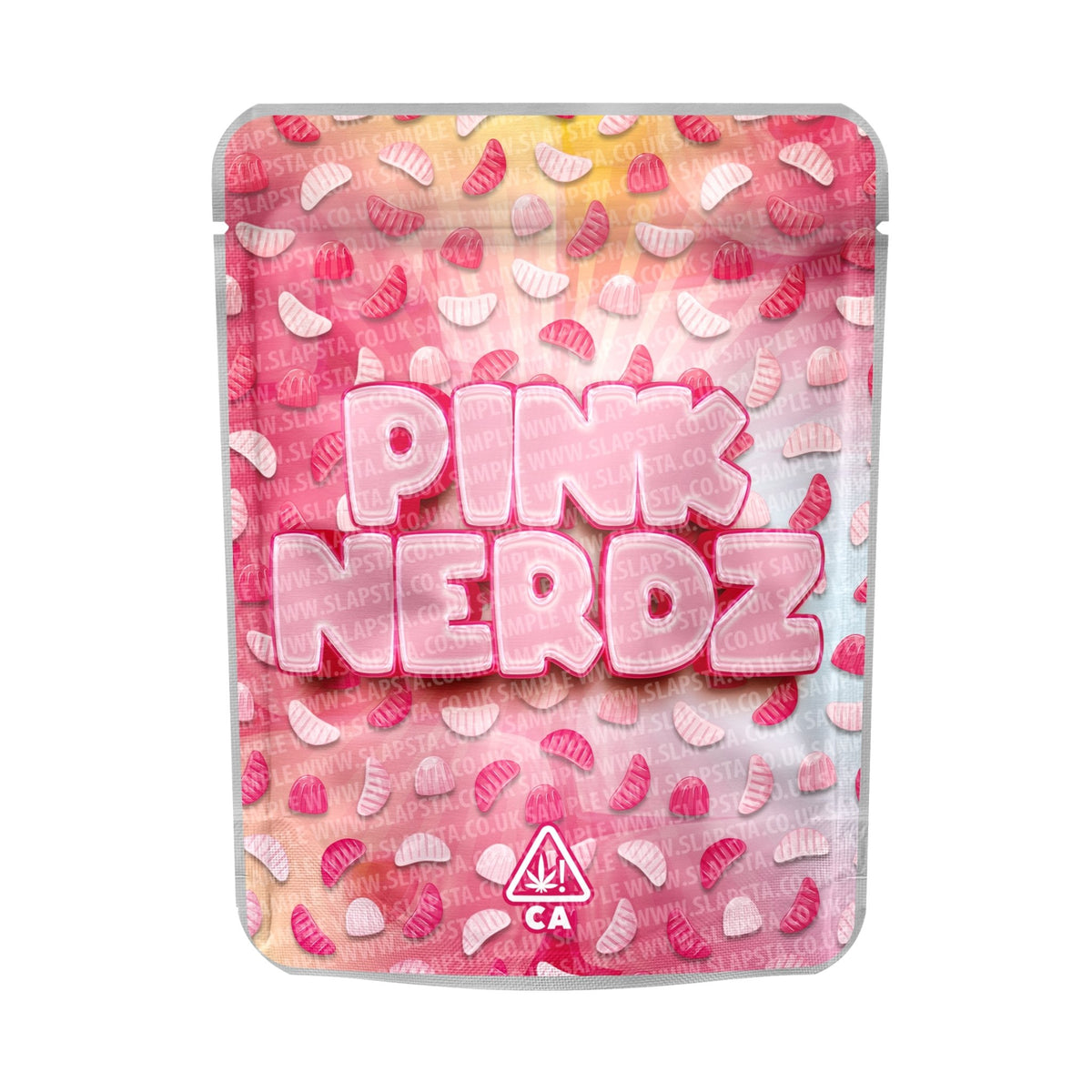 SLAPSTA - Pink Nerdz Mylar Pouches Pre-Labeled
